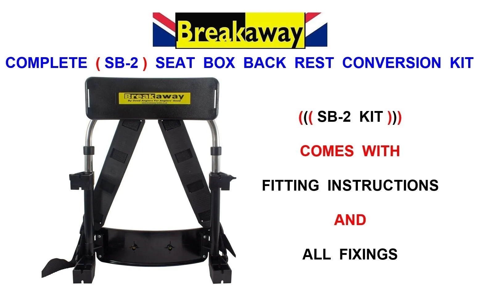 Breakaway Back rest for new shape seat box SB2 - Lennys Tackle